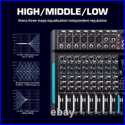 Audio Mixer, 10-Channel Professional Stereo Mixer, 99 DSP Reverb, 7 ...