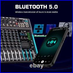 Audio Mixer, 10-Channel Professional Stereo Mixer, 99 DSP Reverb, 7 ...